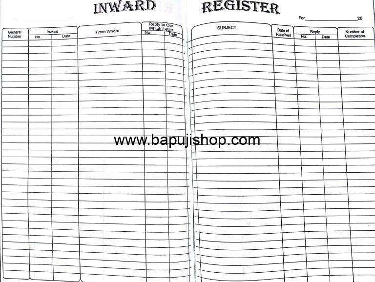 Get Letter Register New Format Bapuji Mumbai Shop (since 1948)