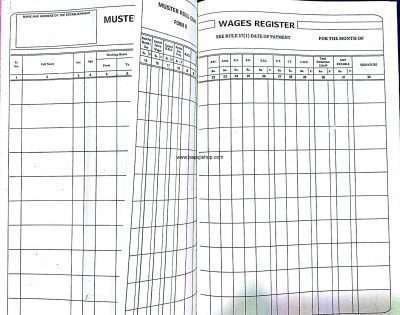 Muster roll cum wage register - Bapuji best stationery(since 1948)
