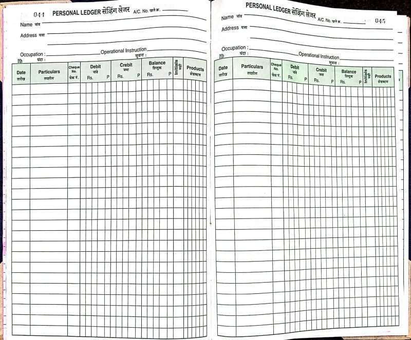Personal Ledger Account PLA Register Book Under Excise Rules