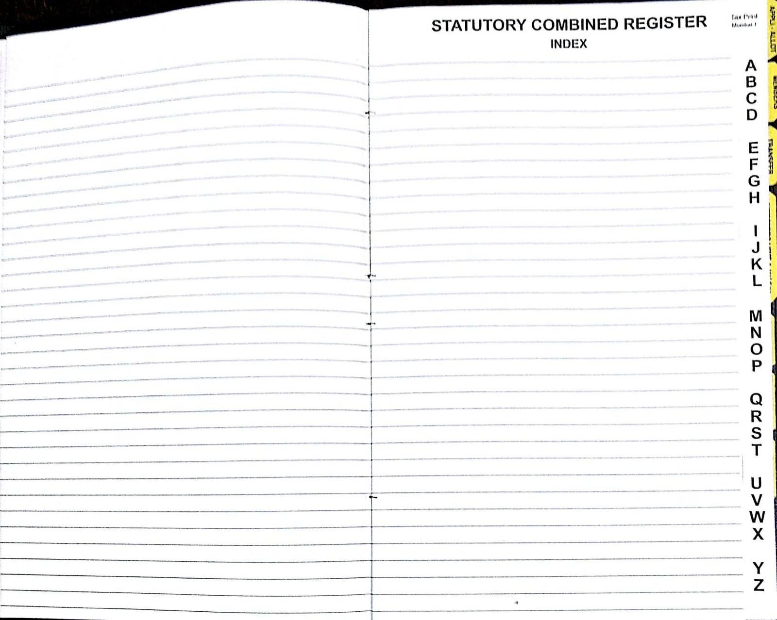 Buy New Statutory Register - Company Bapuji Mumbai (since 1948)