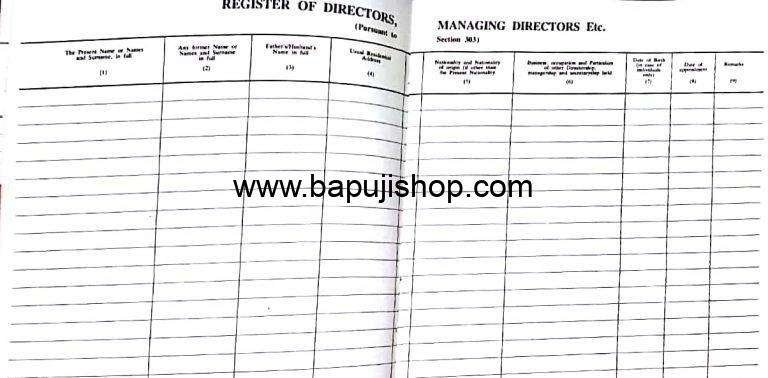 Register of directors and key managerial personnel - Bapuji(since 1948)