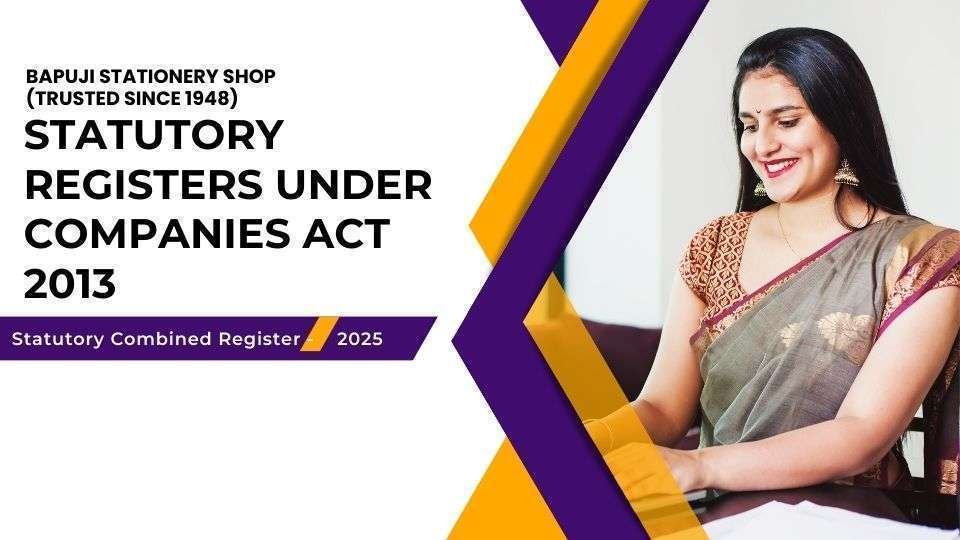 New Statutory Register - Companies Act 2013 From Bapuji Mumbai