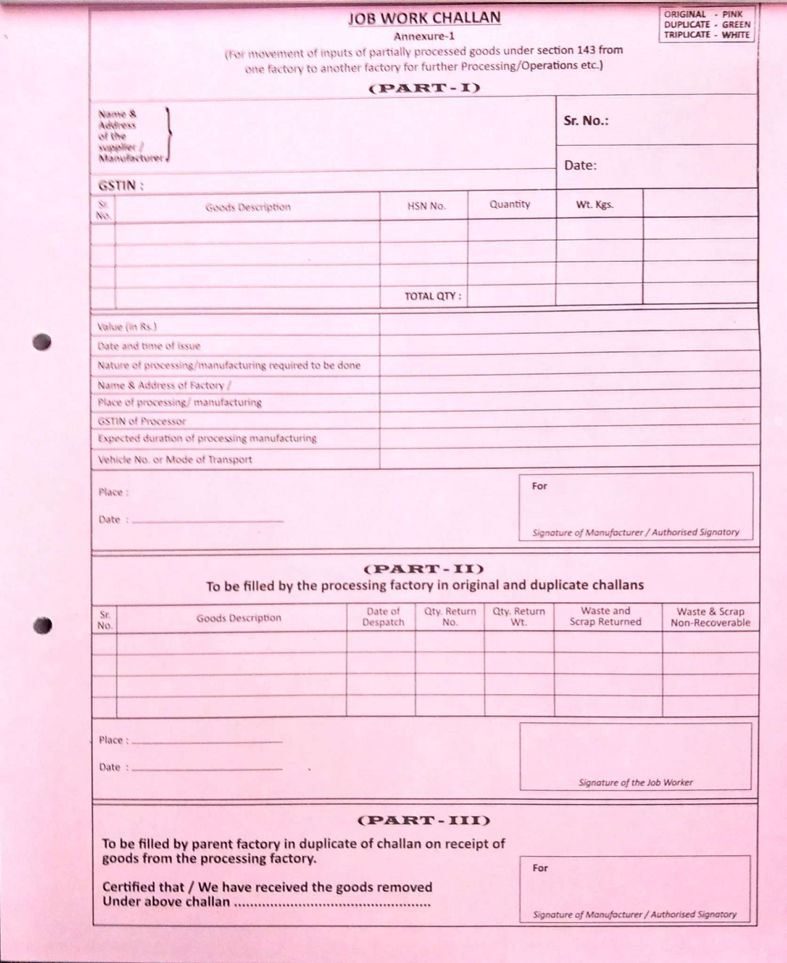 Delivery Challan Book Under GST 2025 - Bapuji Mumbai Shop
