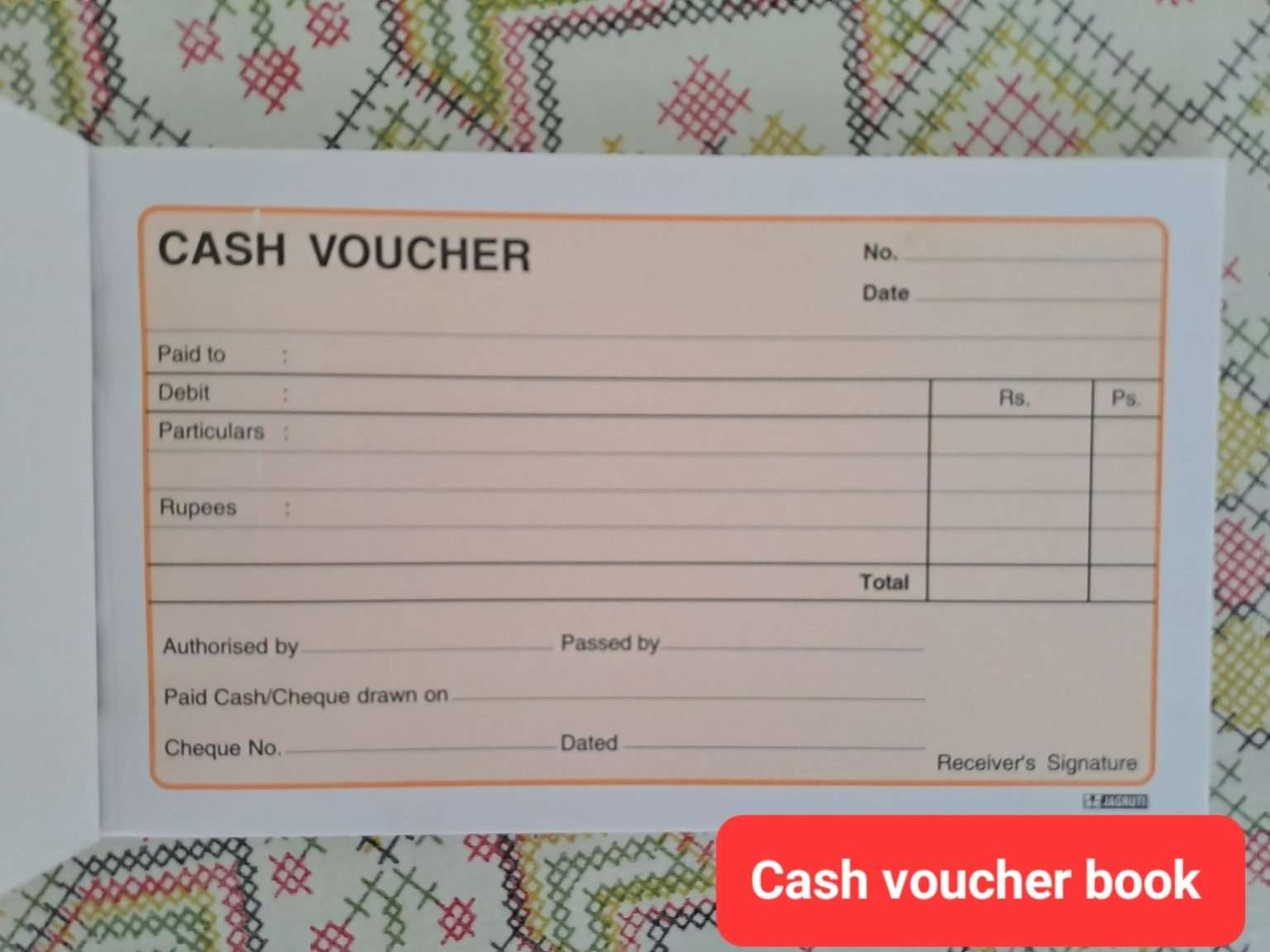 Cash voucher book - Bapuji Mumbai (since 1948)