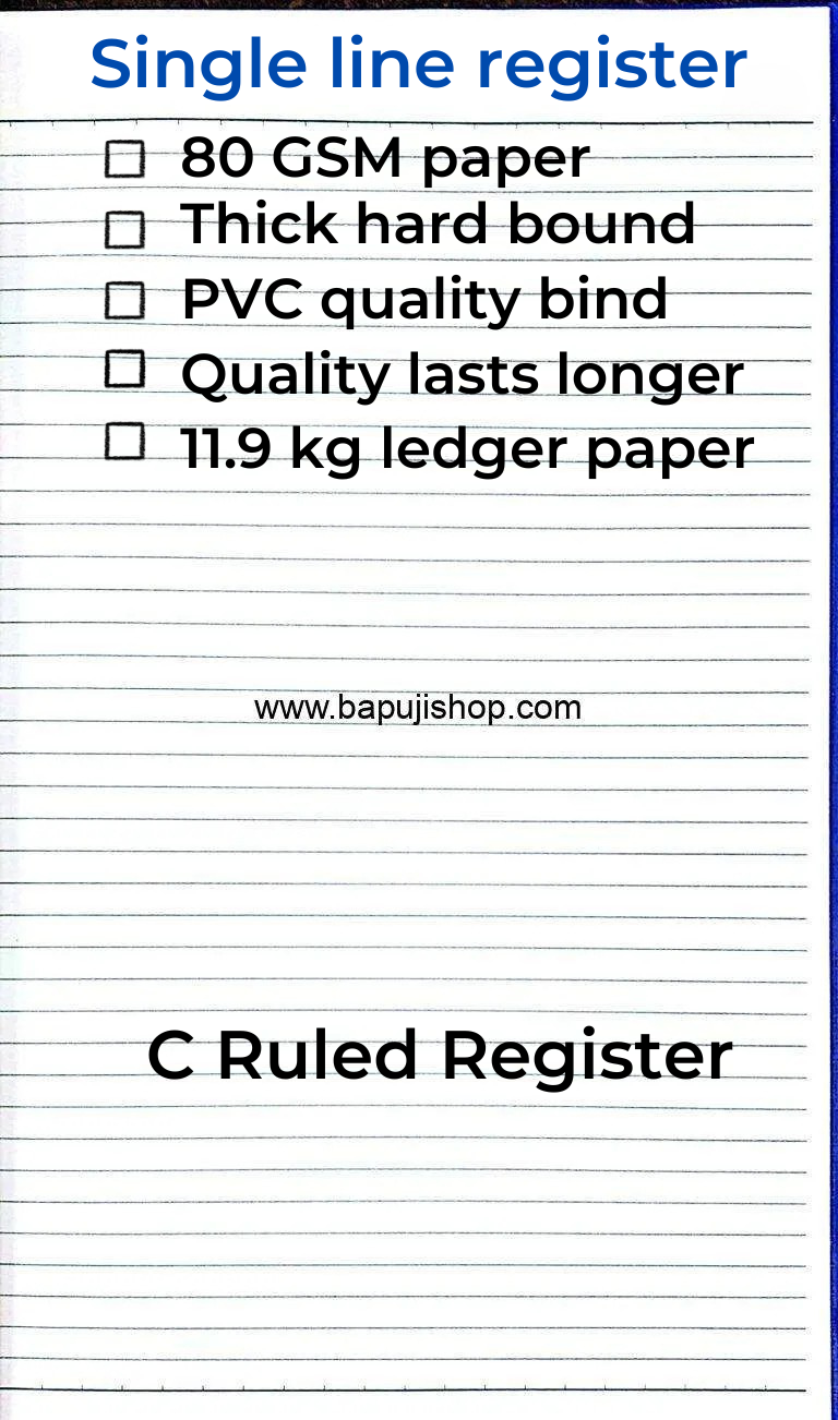 Get C Ruled Register Today - Long Notebook Mumbai shop