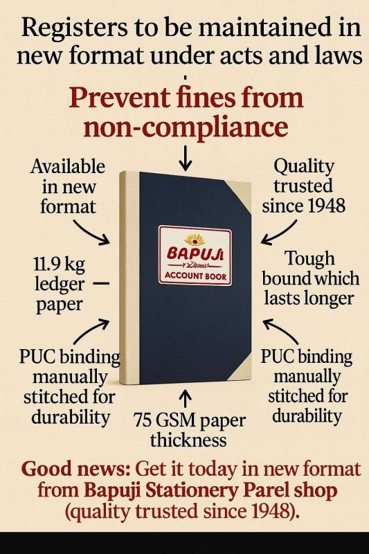 Visitor Register - Security Gate Entry Book for Mumbai